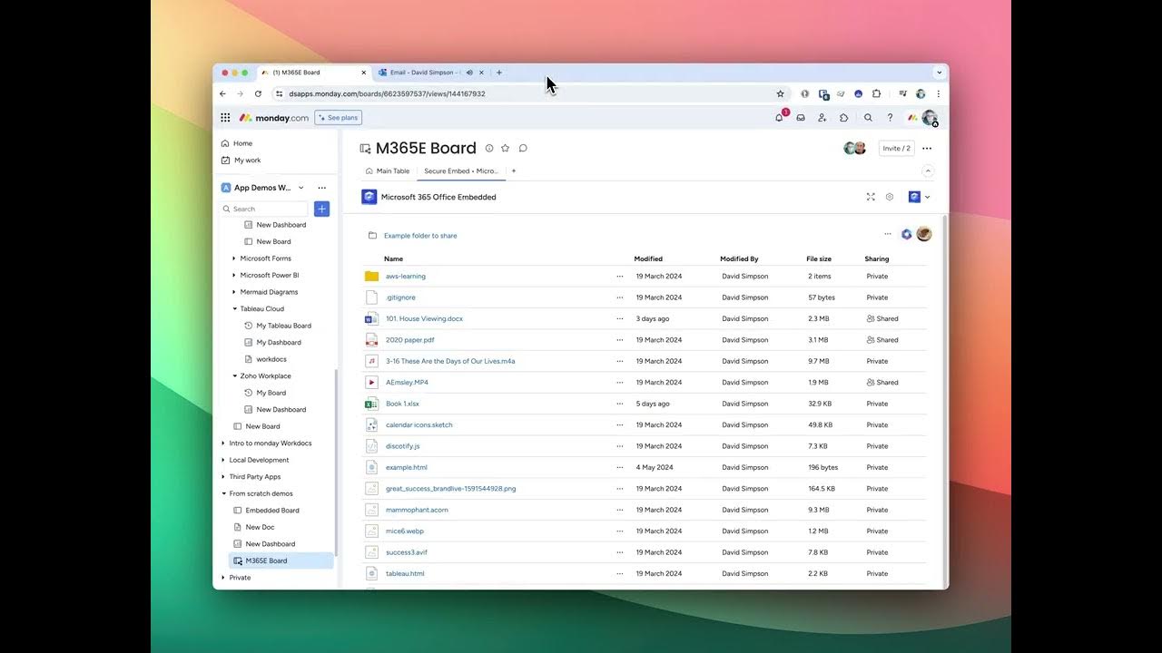 Secure Embed • a feature walkthrough • Microsoft 365 Automate & Embed for monday.com - YouTube