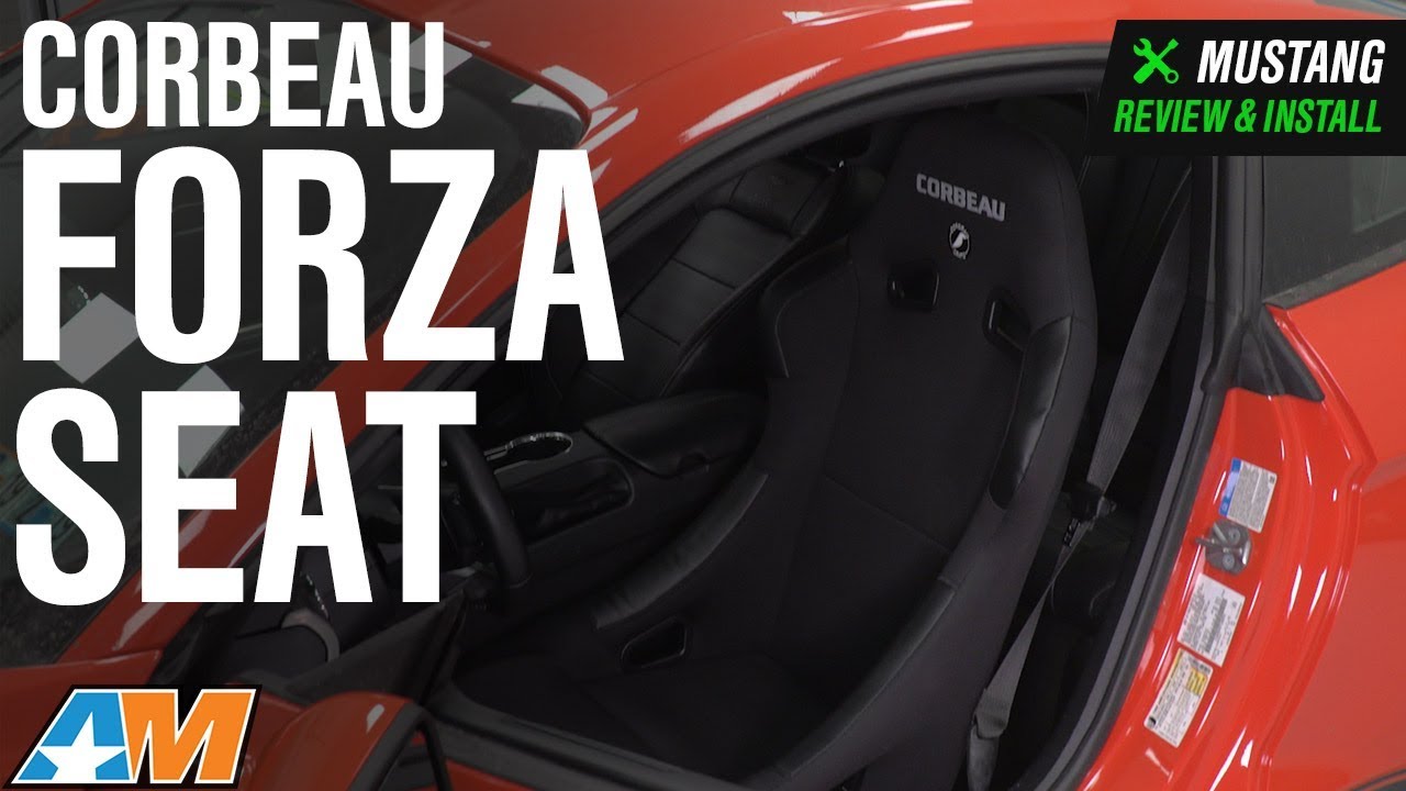1979-2018 Mustang Corbeau Forza Seat - Black Review & Install - YouTube