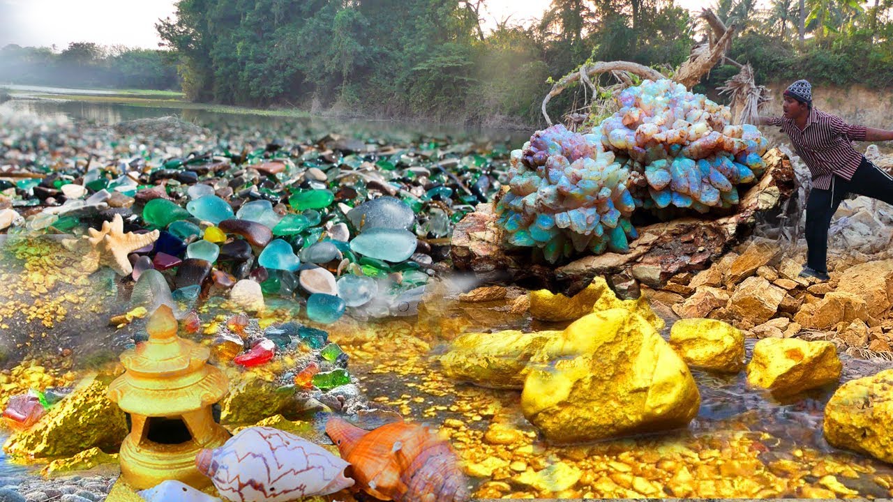 Giant Diamond Treasure, Golden Egg Found Under Rock | Excavator - YouTube