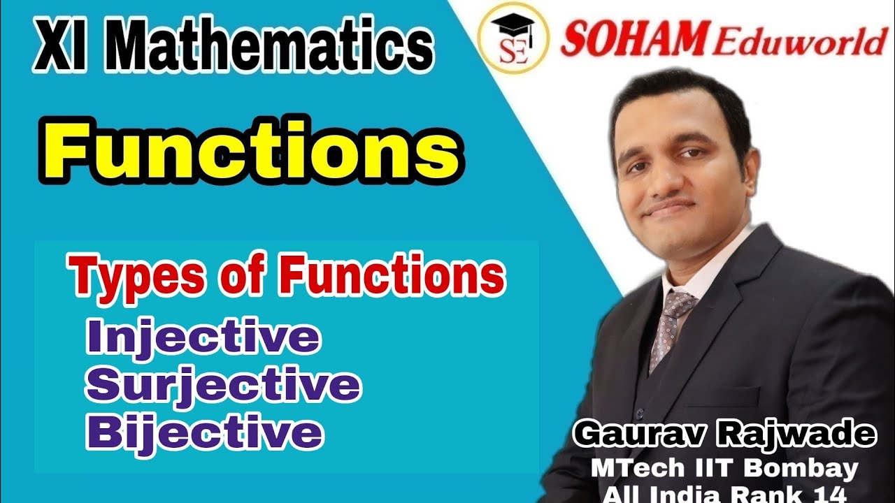 Functions- Types of Function (Injective, Surjective, Bijective) - YouTube