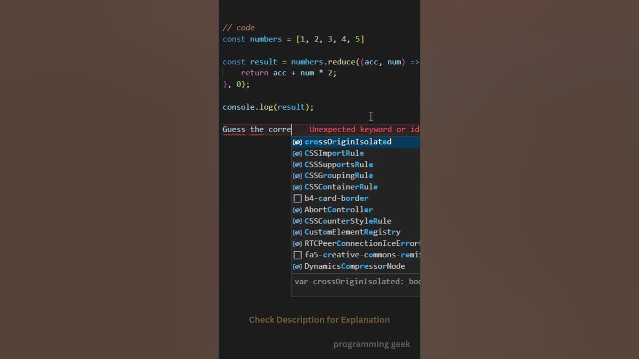 Javascript Quiz How Well Do You Know Reduce Method In Js Programming Javascript Coding Quiz