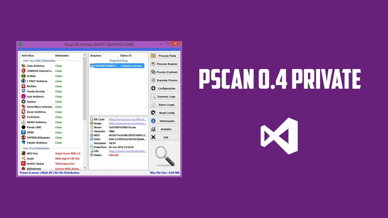 PSCAN V0.4 PRIVATE [VB.NET] - YouTube