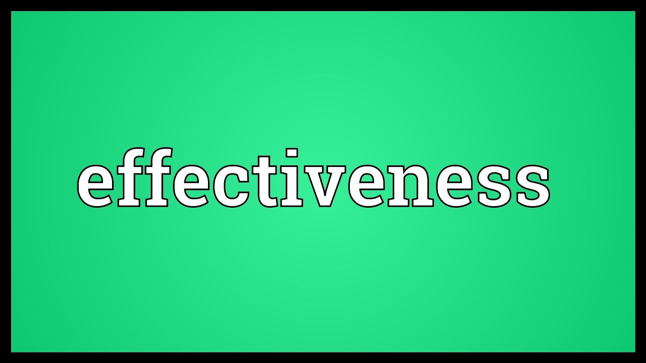 Effectiveness Meaning YouTube