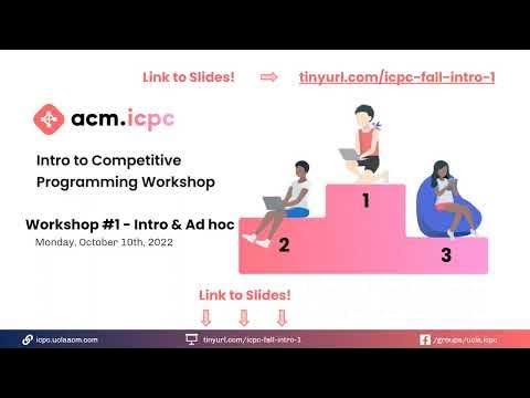 ACM ICPC | Intro to Competitive Programming F22 #1: Intro & Ad Hoc - YouTube