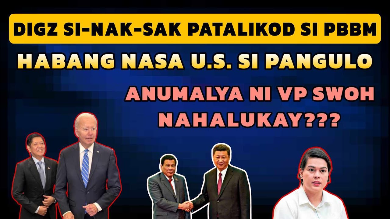 Digong si-nak-sak si PBBM patalikod habang nasa Amerika | Anumalya ni ...