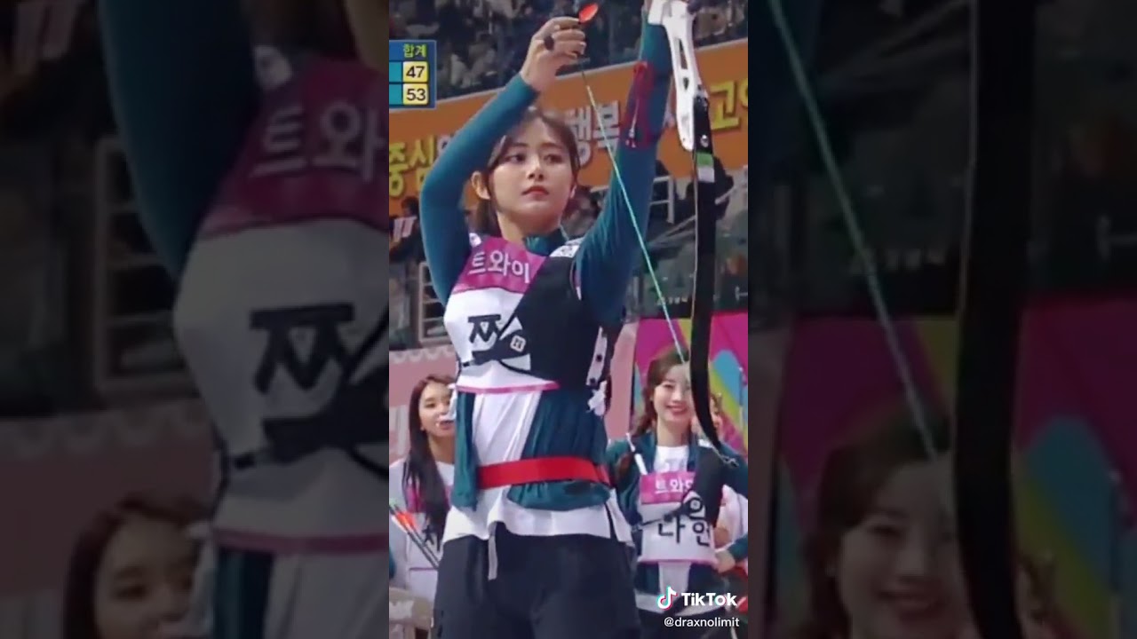 twice tzuyu tiktok video(archery moment) - YouTube