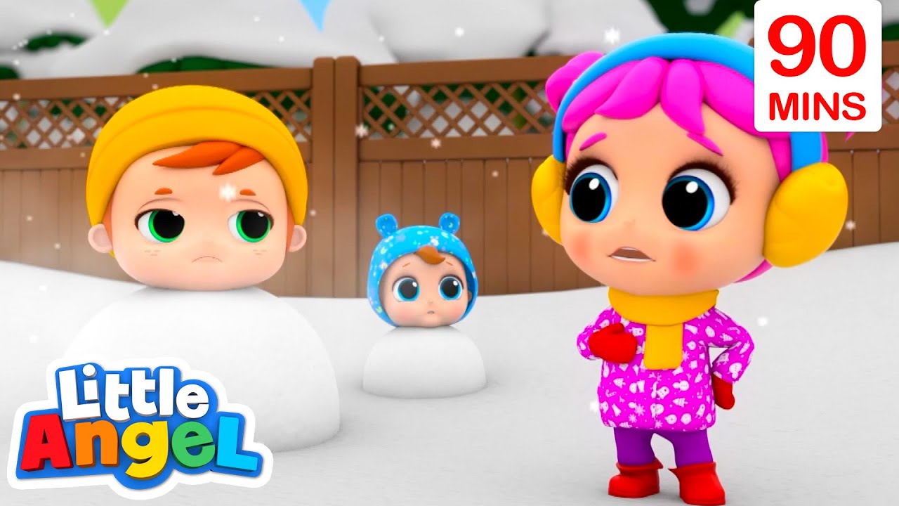Stuck in the Snow! (Winter Song) | SNOWY RESCUE | Little Angel | Rescue ...