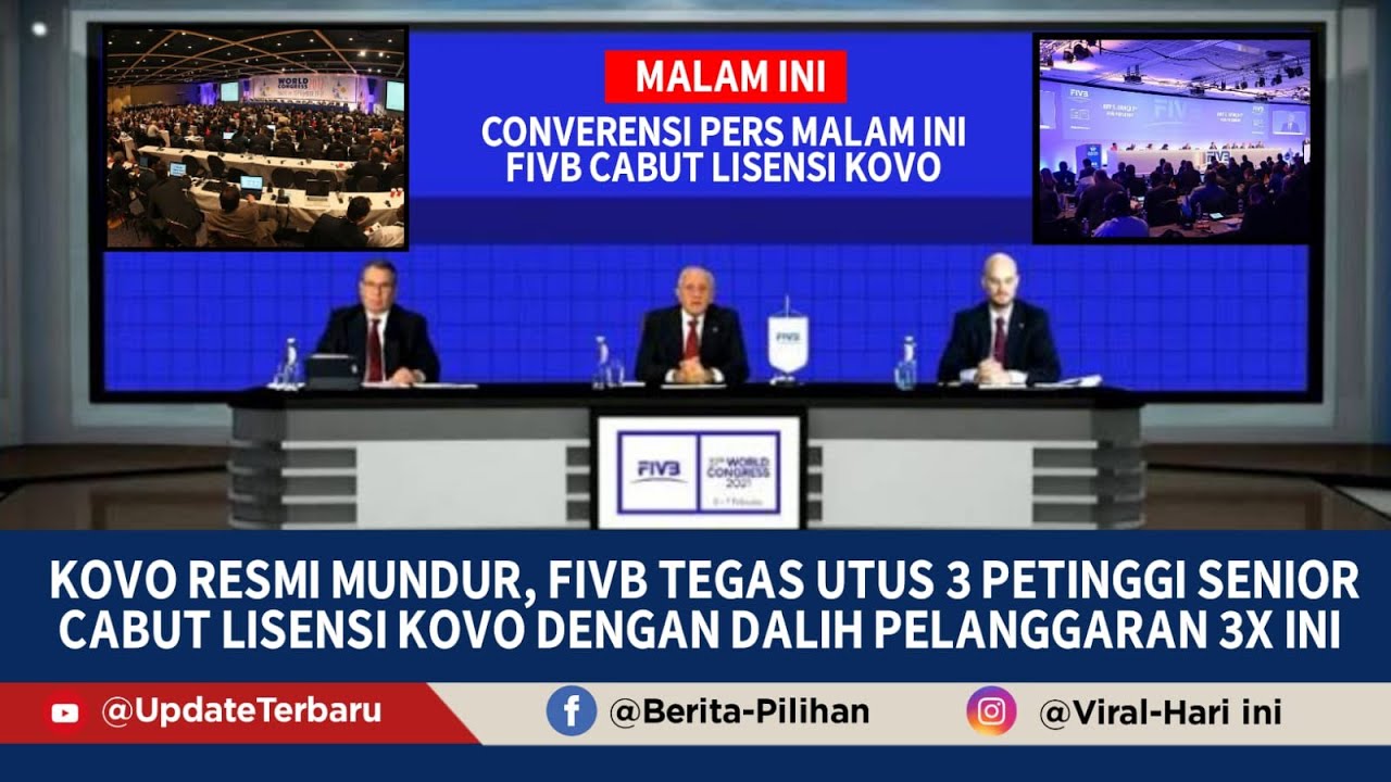 MALAM INI PRESIDEN FIVB utus 3 petinggi SENIOR cabut lisensi KOVO dengan DALIH 3 pelanggaran ini ...