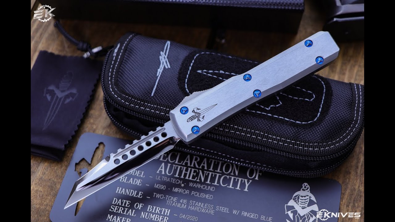 Marfione Custom Ultratech Stainless OTF Switchblade Warhound Mirror ...