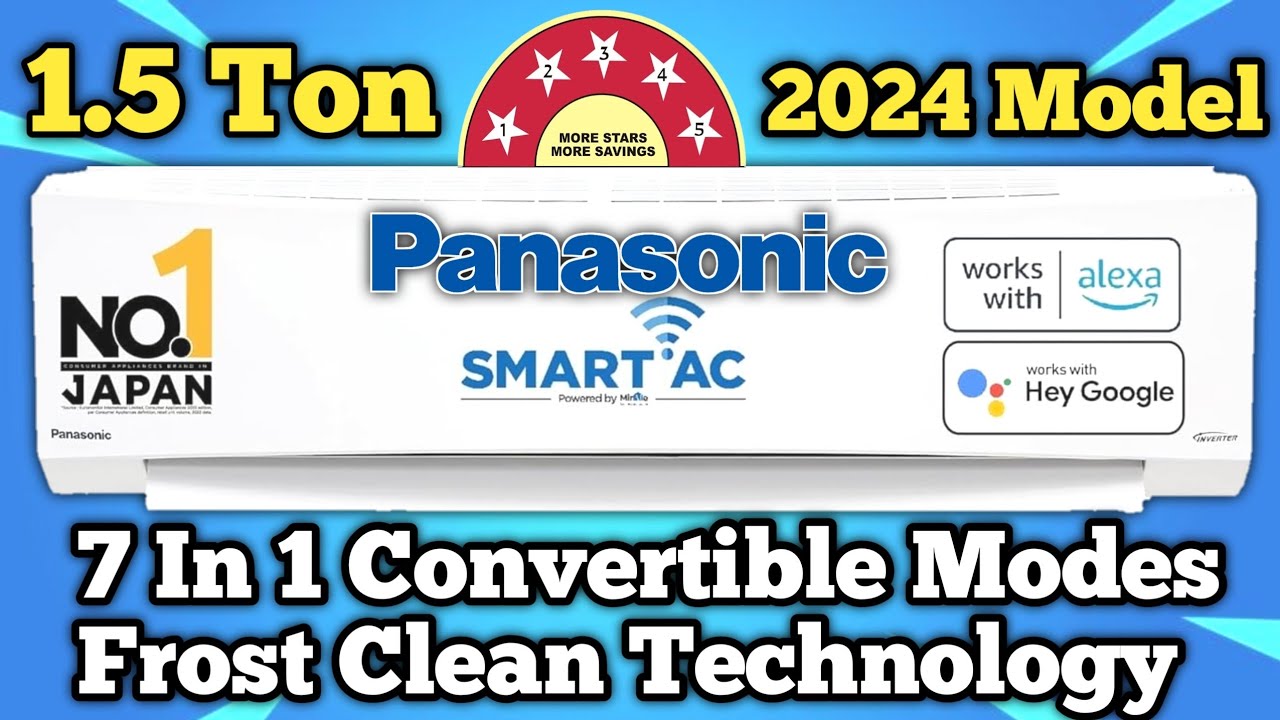 Panasonic 1.5 Ton 5 Star AC 2024 ⚡️Panasonic AC 2024 Model ⚡️Best AC In ...