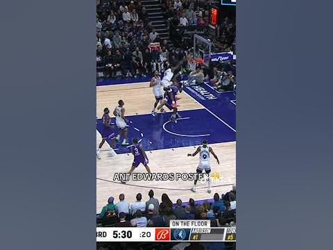 Anthony Edwards With The Nastiest Poster Of His Career On John Collins Dislocated His Finger 😮‍💨 ...