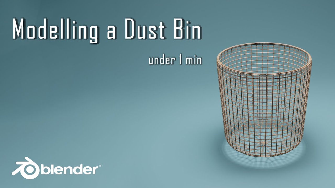 Blender Tutorial: Speed Modeling a Dust Bin Like Never Before! - YouTube