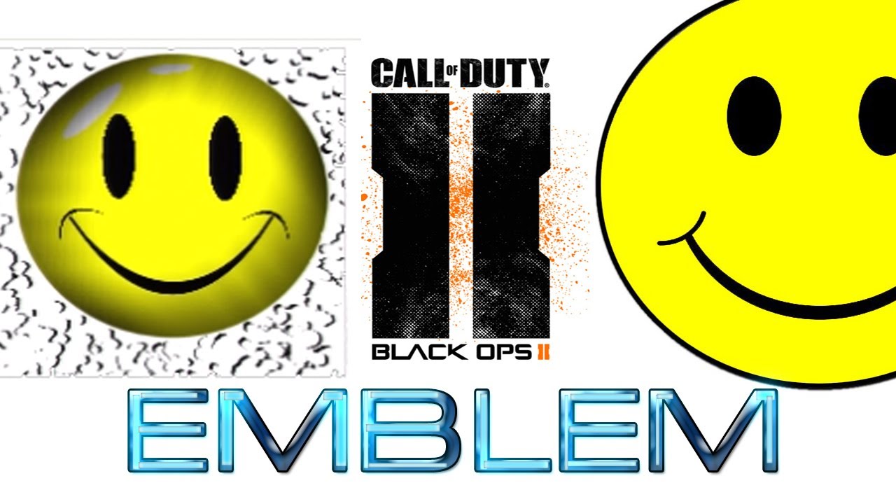 BLACK OPS 2 3D SMILEY FACE EMBLEM TUTORIAL (EASY) - YouTube