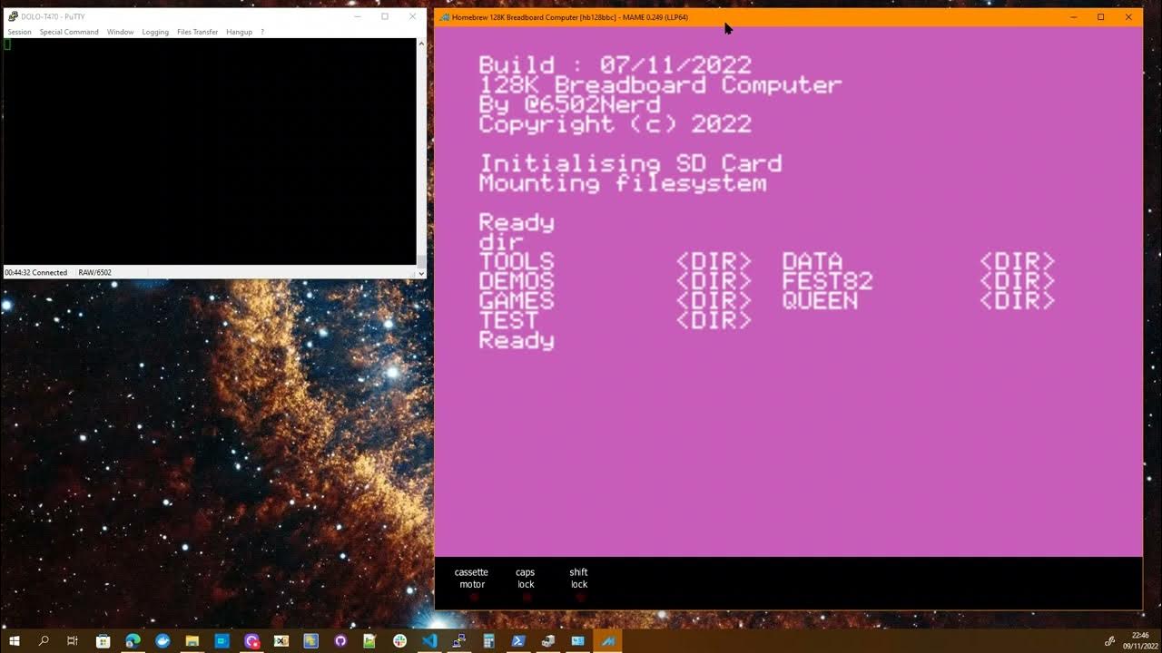 Serial port on my 6502 homebrew under MAME! - YouTube