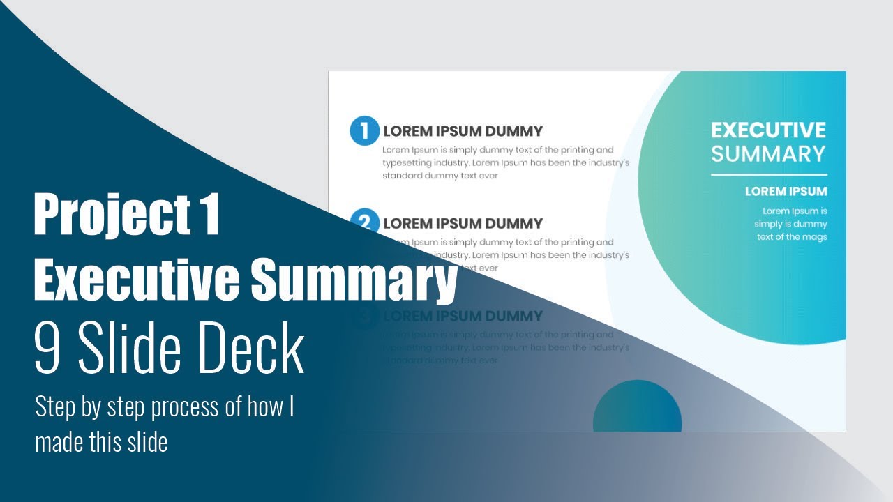 Project 1 | The Second Slide | Designing of the executive summary slide ...