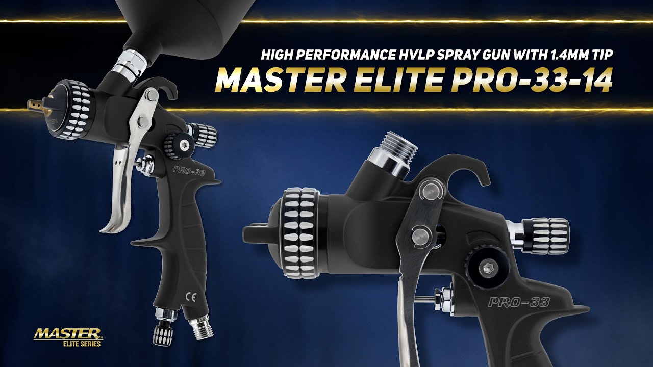 Master Elite PRO-33-14 - High Performance HVLP Spray Gun - YouTube