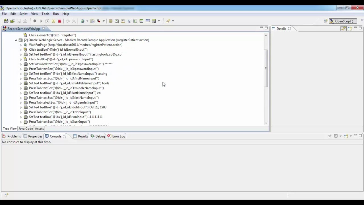 Oats Tutorial 3 How To Record Sample Web Application Example Youtube