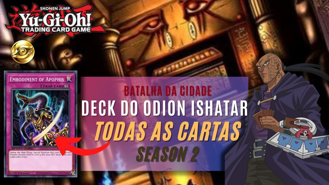 YUGIOH! TODAS AS CARTAS DO DECK DE ODION - BATALHA DA CIDADE - YouTube