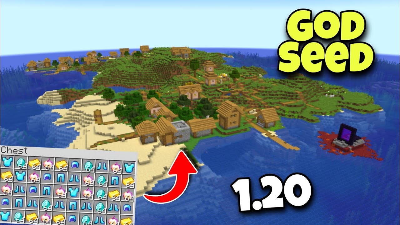 🔥(God Seed) For Minecraft 1.20 Java Edition | Seed Minecraft 1.20 Java ...