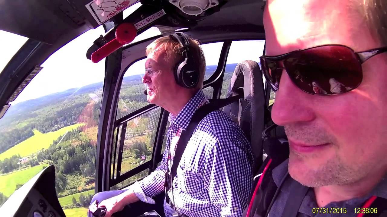 Helicopter Flight with Ari Vatanen WRC Finland 2015 EC120B Helicopter ...