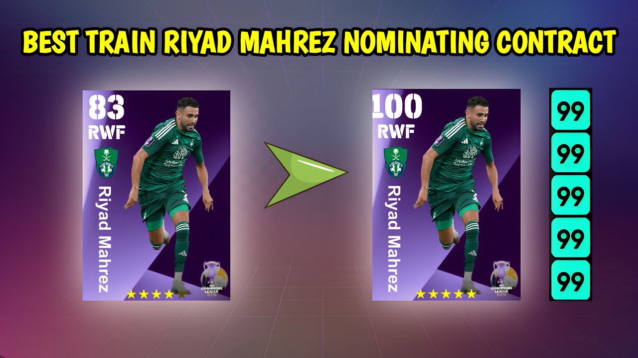 100% Best Training Riyad Mahrez 🔥🥶 eFootball 2025 Mobile || How To ...