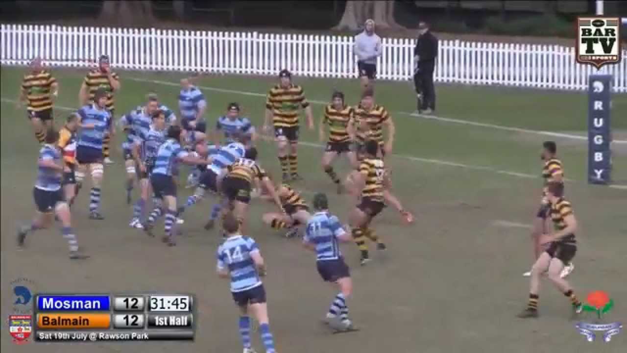 NSW Suburban Rugby Union Highlights 1st grade - Mosman v Balmain - YouTube