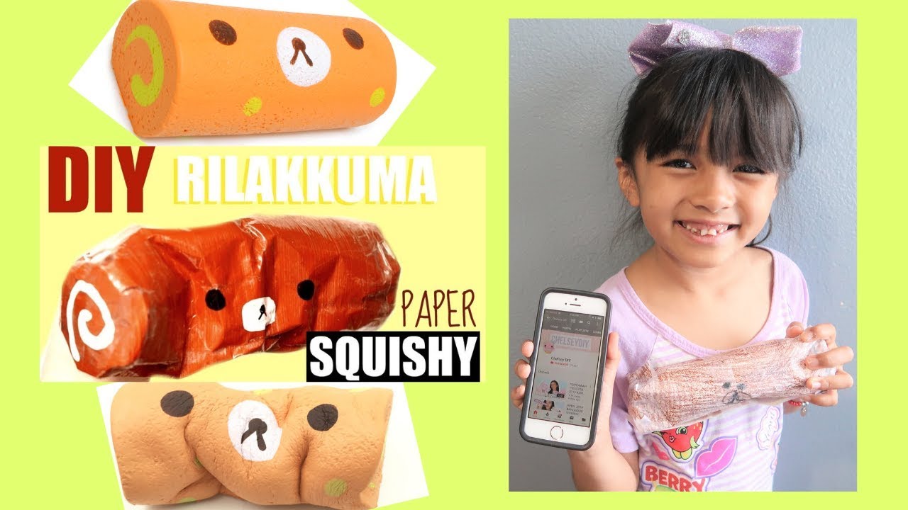 DIY RILAKKUMA SWISS ROLL PAPER SQUISHY | Tiffy Spiffy LA - YouTube
