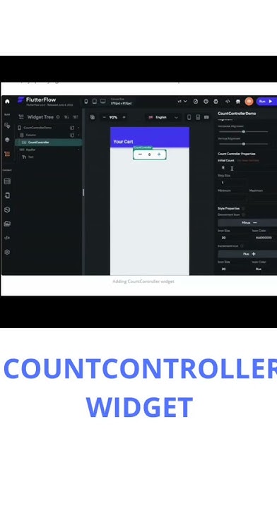Flutterflow Count Controller Widget Flutterflow Videotutorial Shorts Youtube