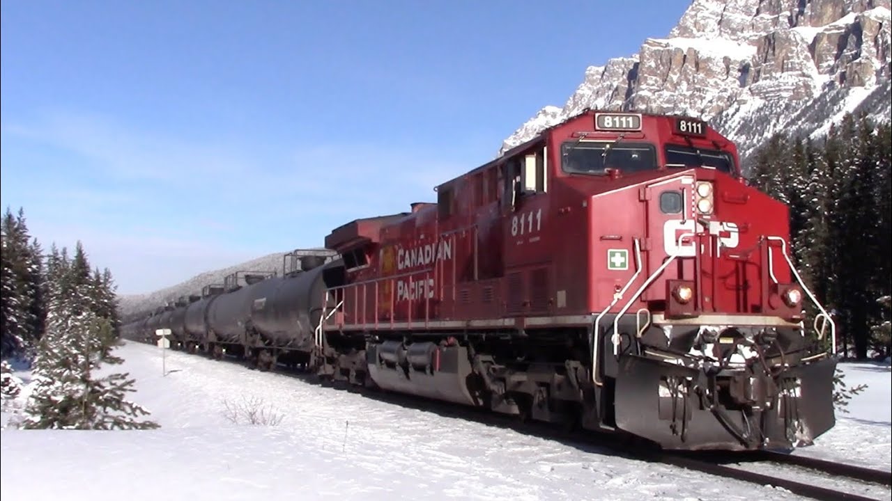 SUPER FAST!!! CP 8111, CP 8148 and CP 8056 Fly CP 200 past Castle Mountain, Alberta!! - YouTube