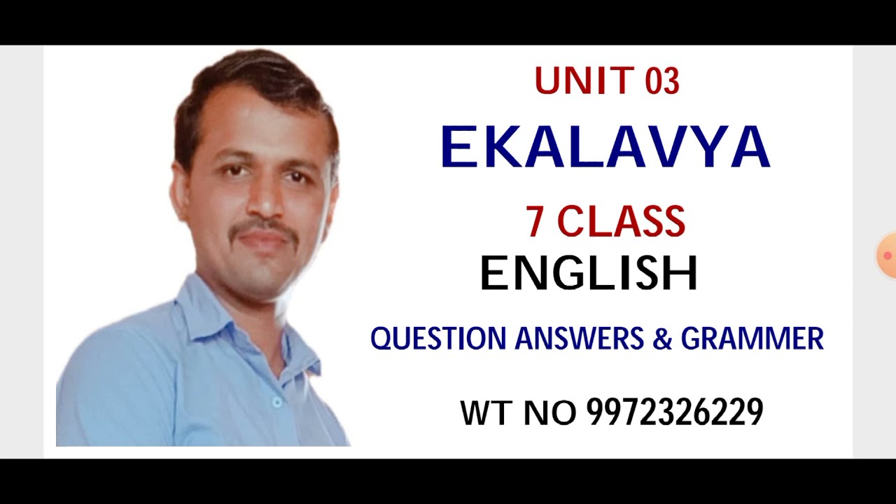 CLASS 7 ENGLISH EKALAVYA Question Answers Grammer second Language class-7-english-ekalavya-question-answers-grammer-second-language