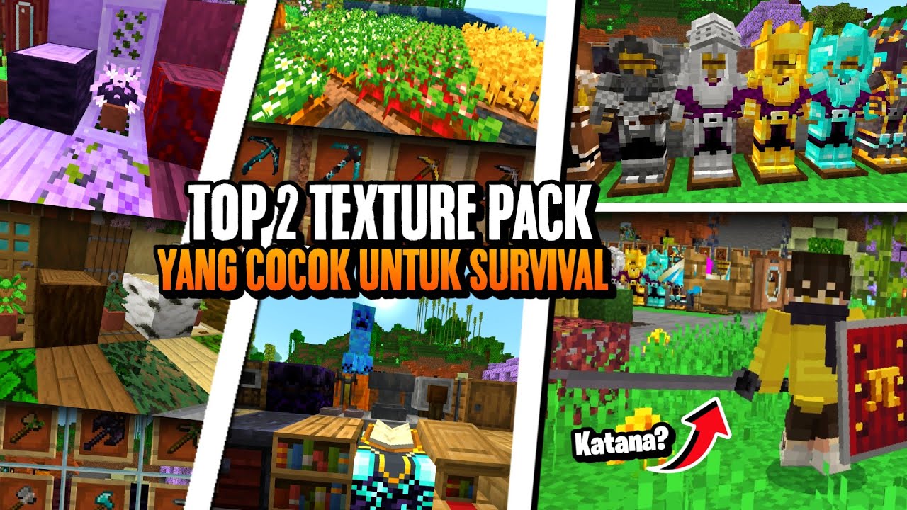 TOP 2 TEXTURE PACK YANG COCOK UNTUK SURVIVAL TERBARU - Texture Mcpe 1. ...