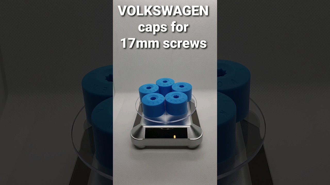 VW - VOLKSWAGEN caps for 17mm screws - YouTube