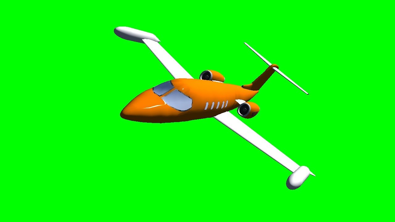 Lear Jet Flyby - green screen - free use - YouTube
