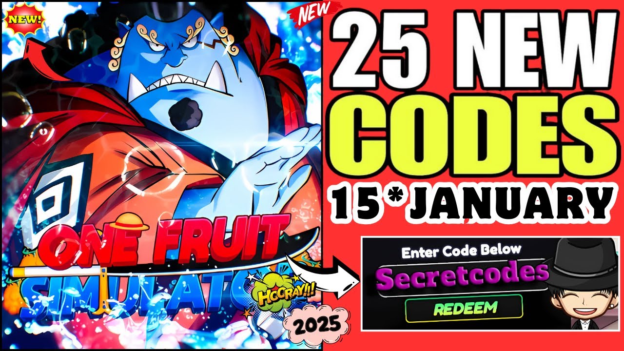 15*JANUARY 2025 CODES🎉ONE FRUIT SIMULATOR ROBLOX REDEEM CODES 2025 - ONE FRUIT SIMULATOR CODE ...