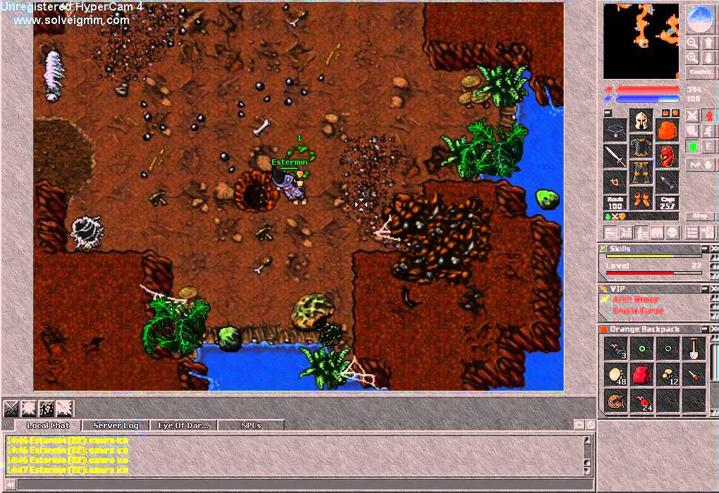 Tibia - Knight hunt/Tarantula task - YouTube