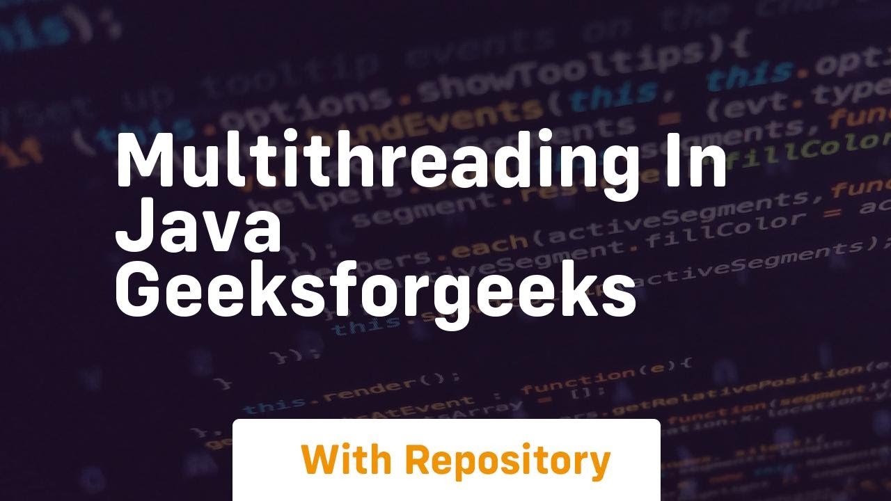 multithreading in java geeksforgeeks - YouTube