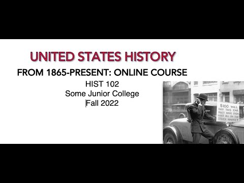 Introduction to US History 1865-present Online Course - YouTube