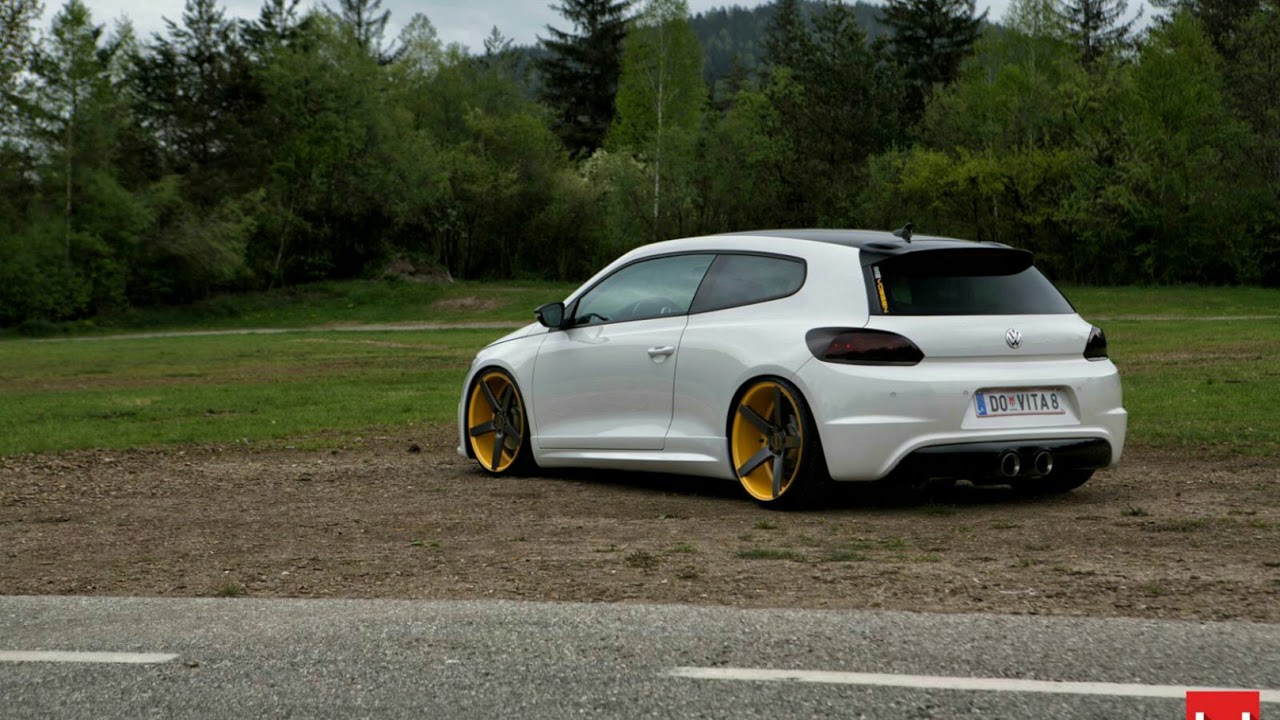 Vw scirocco#lowered#slammed big rims - YouTube