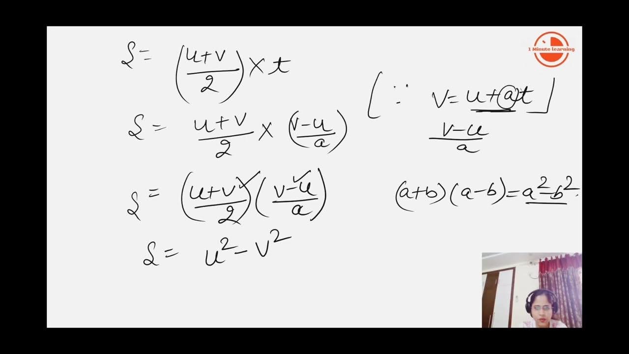 Third Equation Of Motion Class9 Ytvideoe Trending Viral Physics Motion Science Equation