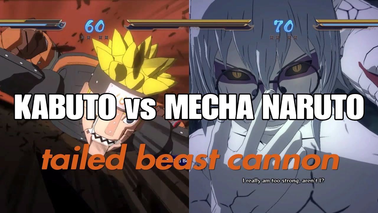 naruto KABUTO vs MECHA NARUTO tailed beast cannon wow serangan bomb ...