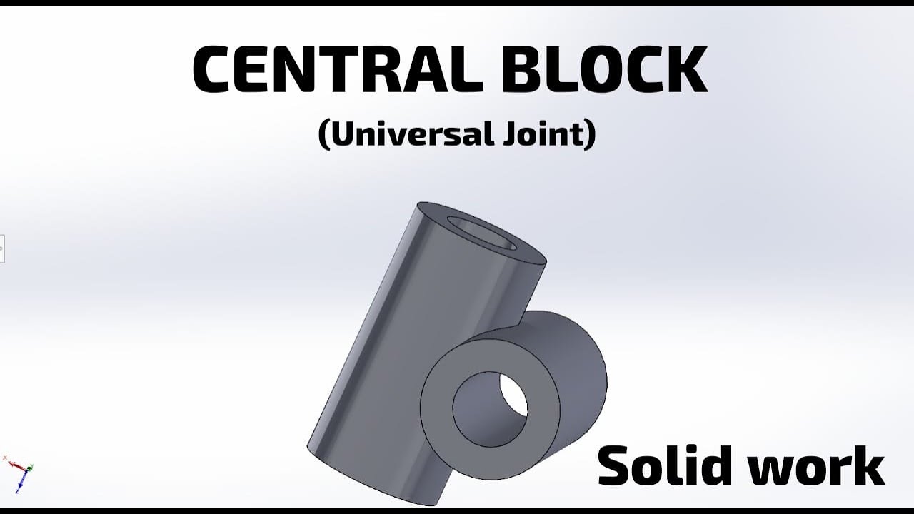 Central Block || Universal Joint || Solid works - YouTube