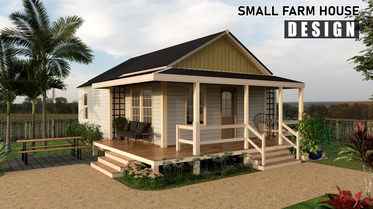 Simple & Beautiful Farm House Design | 20X26ft (6X8m) with 2 Bedrooms ...