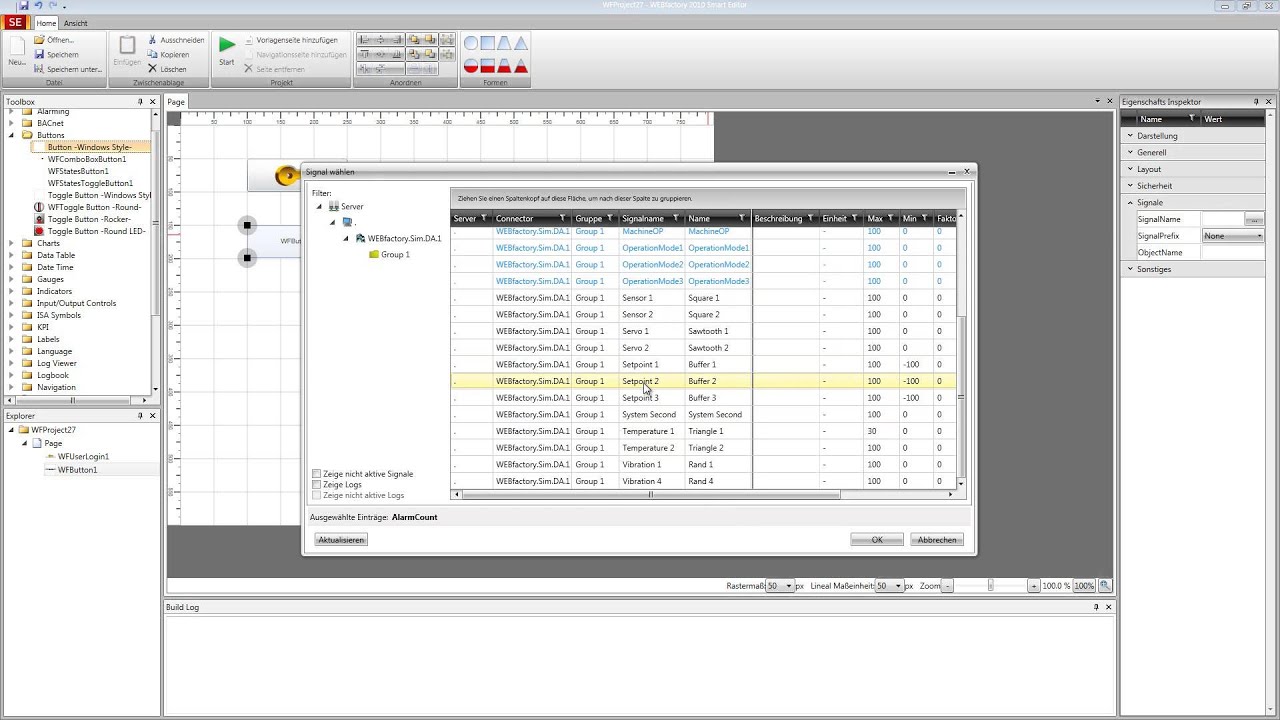 WEBfactory SmartEditor: Verwenden von Projektberechtingungen bei den Controls - YouTube