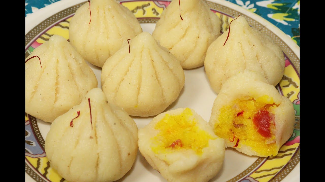 बिना मोल्ड न मावा न चाशनी 20 Rs में बनाये मोदक मिठाई इजी तरीके से ...