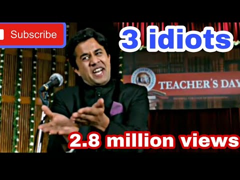 3 idiots Comedy Scenes | Mr.Chatur's Speech on stage | - YouTube
