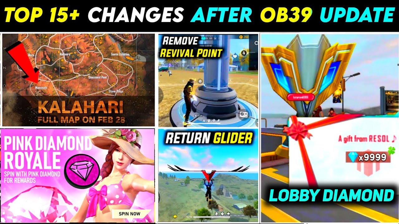 Top 15+ Biggest Changes In Free Fire🥳🤩| Ob39 Update Free Fire | Free ...