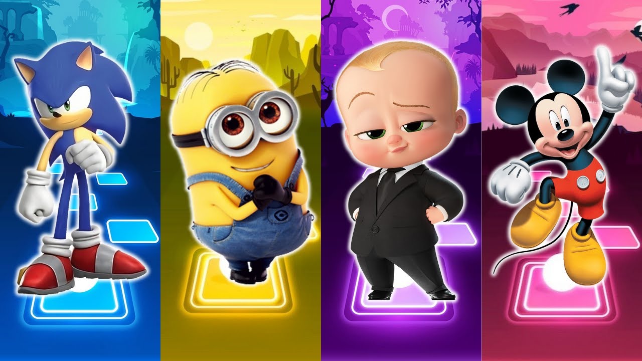Sonic - Minions - The Boss Baby - Mickey Mouse - Tiles Hop EDM Rush ...