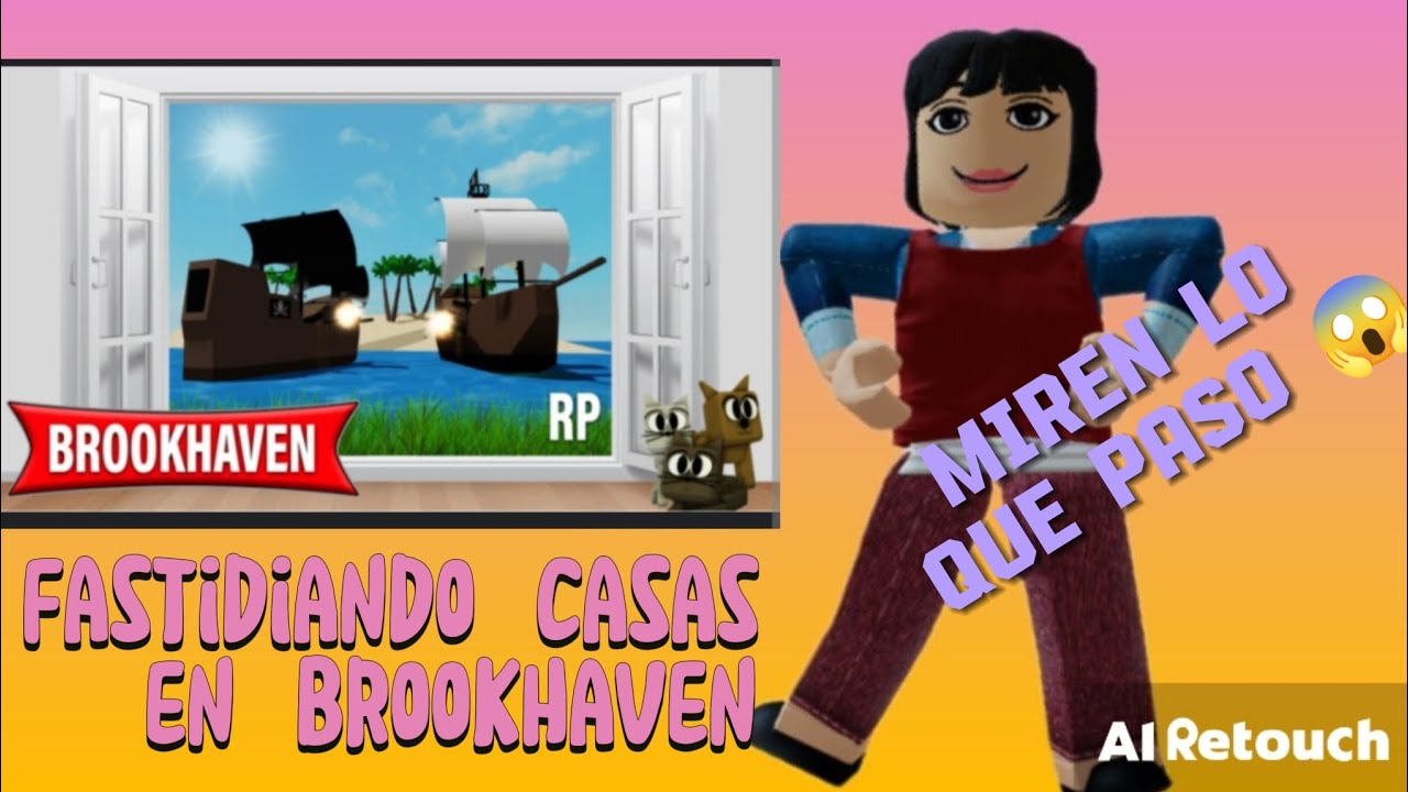 fastidiando casas en brookhaven. miren lo que pasó 😱(mi primer video ...