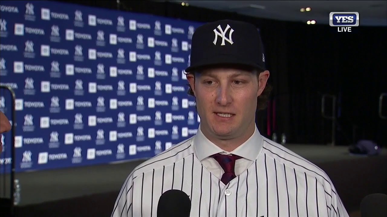 Gerrit Cole's first interview as a Yankee - YouTube