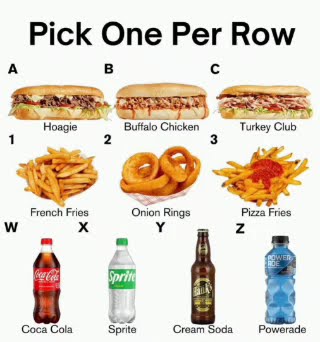 Pick One Per Row! - YouTube